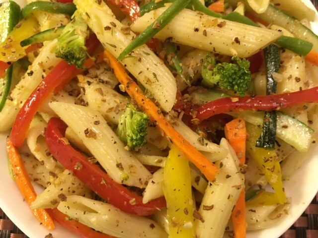 Exotic & Healthy Vegetarian Pasta Salad - Samira's Recipe Diary