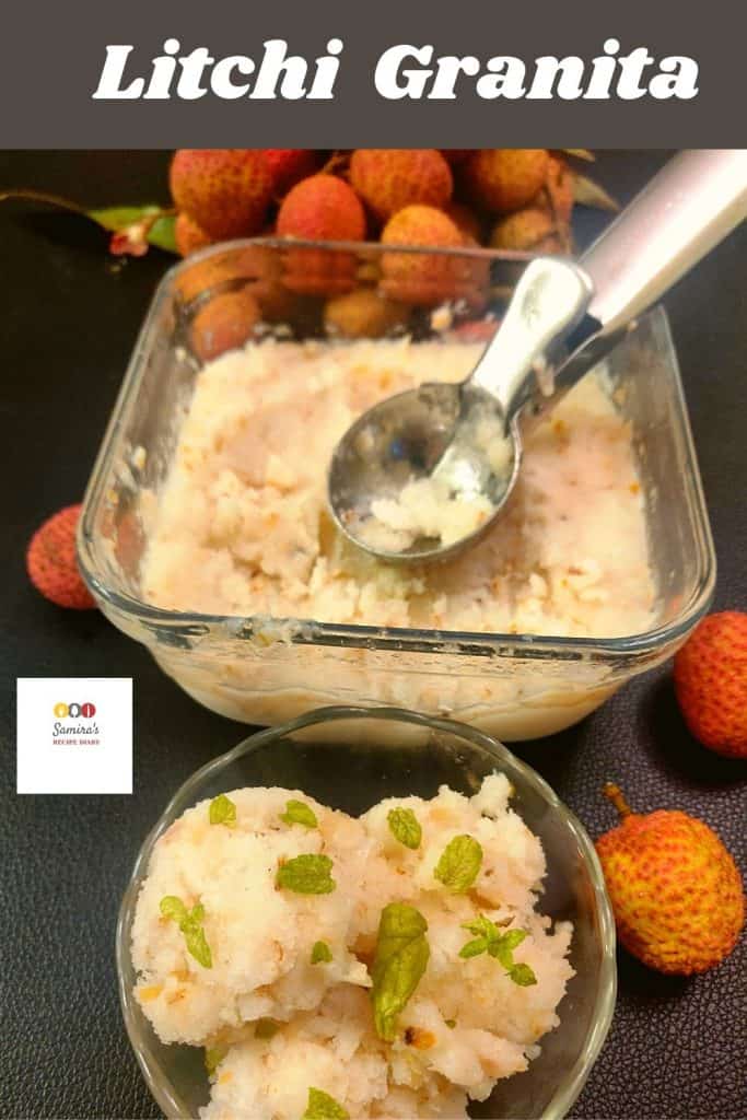 Lychee Granita Recipe | Lychee Sorbet | Fireless | Vegan